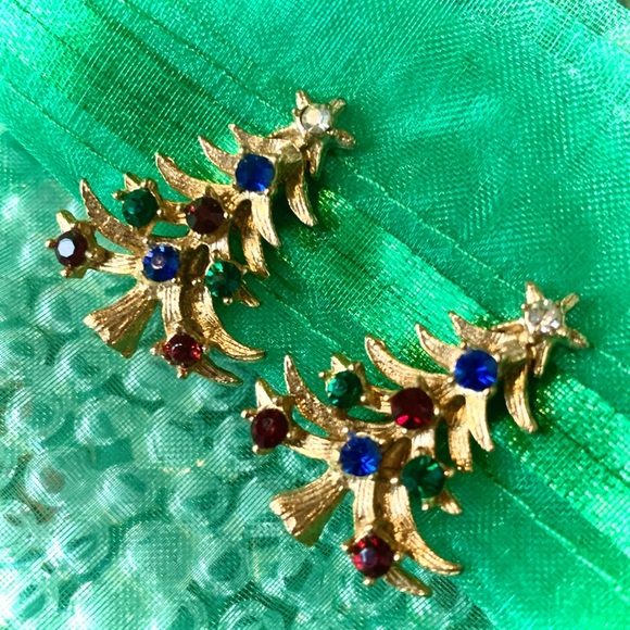 Jewelry | Vintage Christmas Tree Clip Earrings | Poshmark